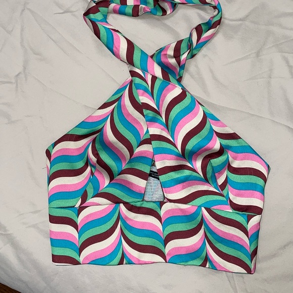 Zara | Tops | Crossover Halter Top | Poshmark